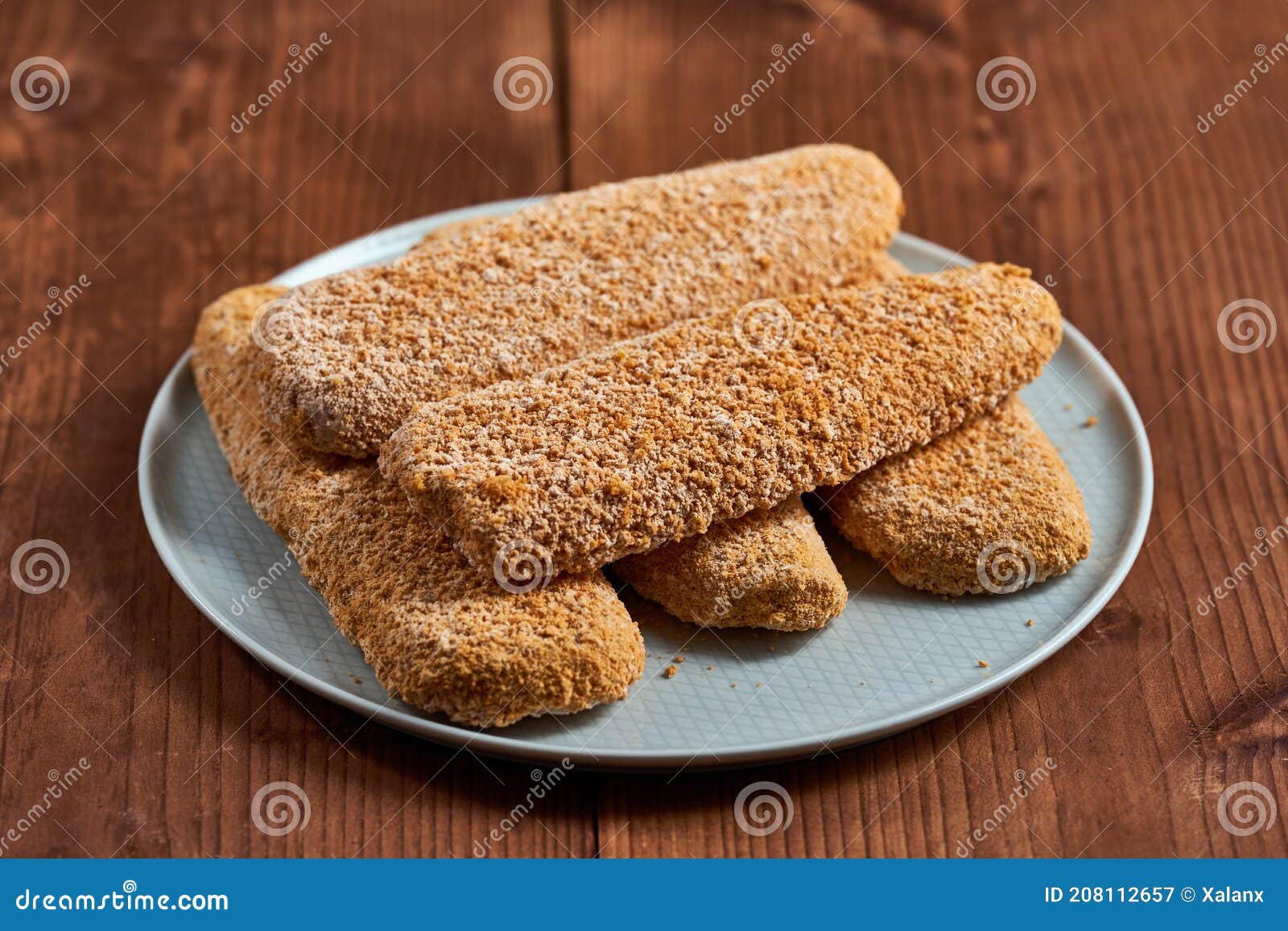 Frozen Alaska Pollock Fillets Stock Image - Image of coated, spicy ...