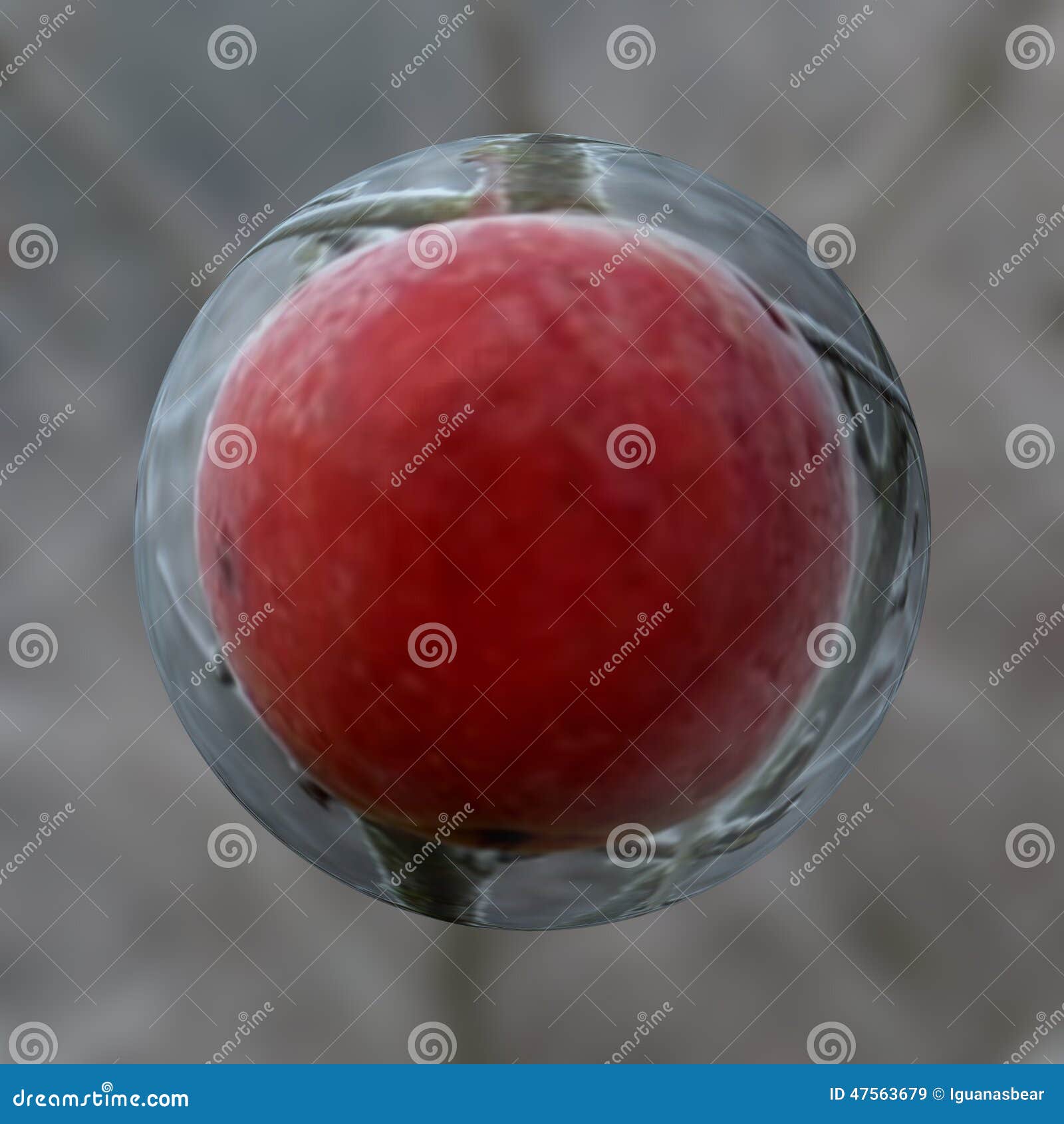 Frozen apple in ice ball stock illustration. Illustration of abstract ...