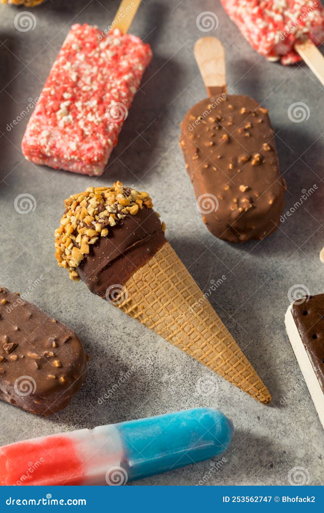 Frozen Assorted Ice Cream Bars Stock Image - Image of chocolate ...