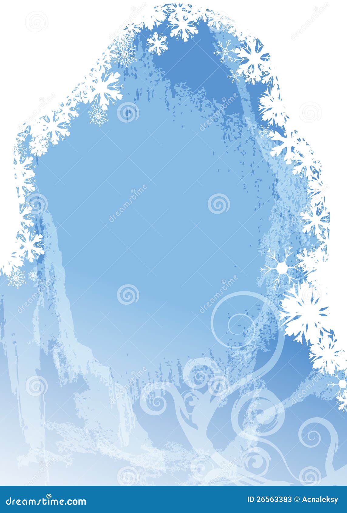 Frozen background stock vector. Illustration of snowflake - 26563383