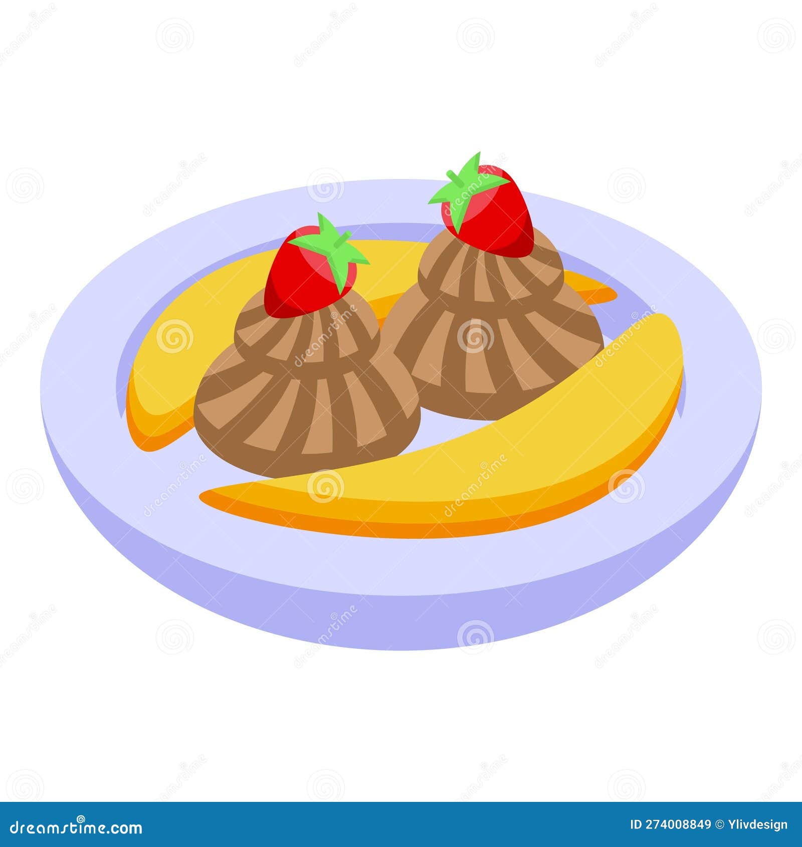 Frozen Banana Split Icon Isometric Vector. Cherry Cream Stock Vector ...