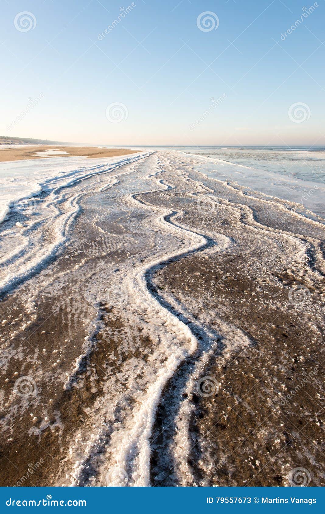 Frozen Beach View by the Baltic Sea Stock Image - Image of beach, ocean ...