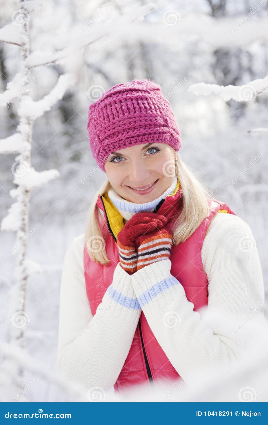 Frozen beautiful woman stock image. Image of fashion - 10418291