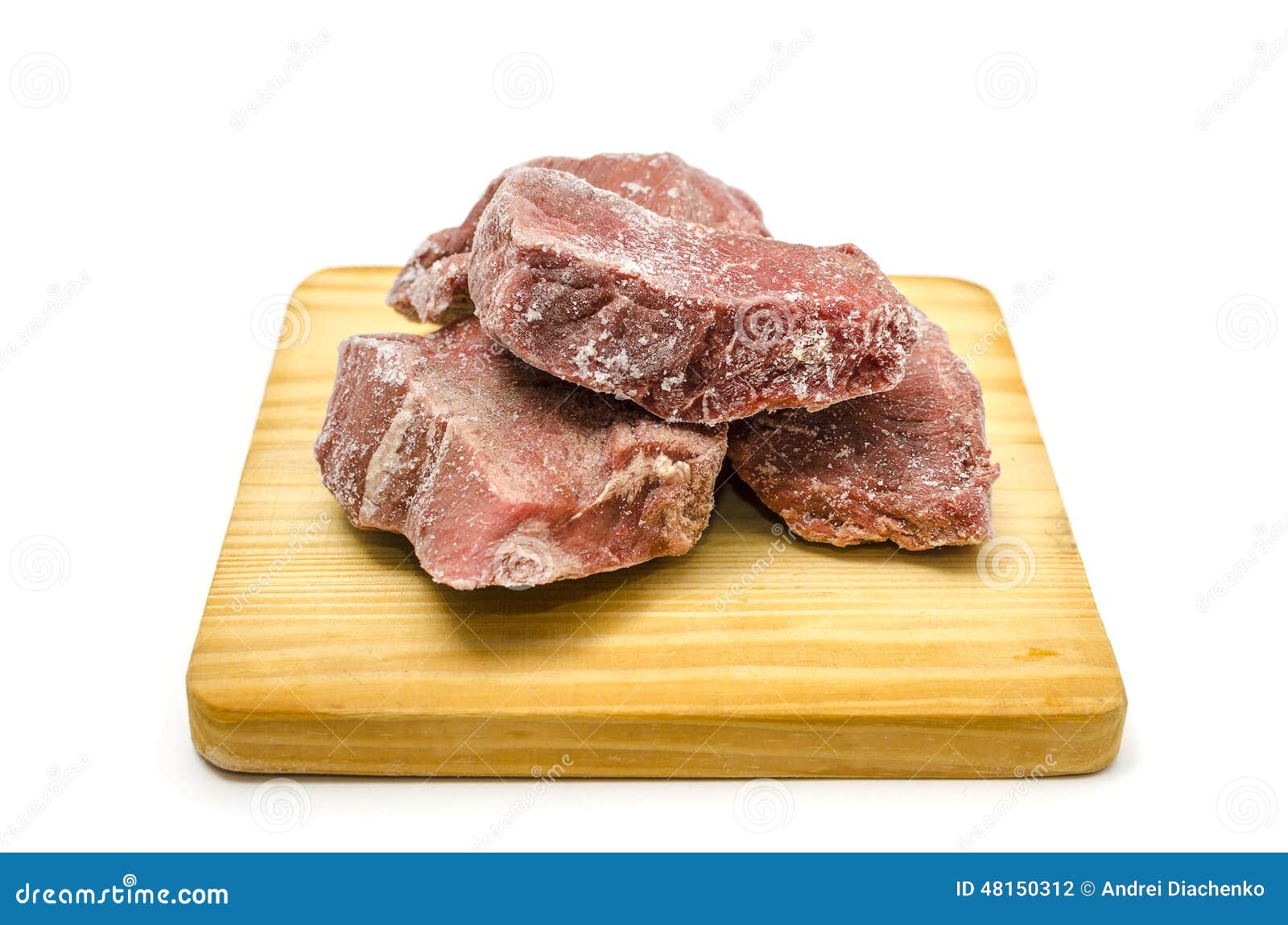 Frozen beef stock photo. Image of food, wrapped, isolated - 48150312