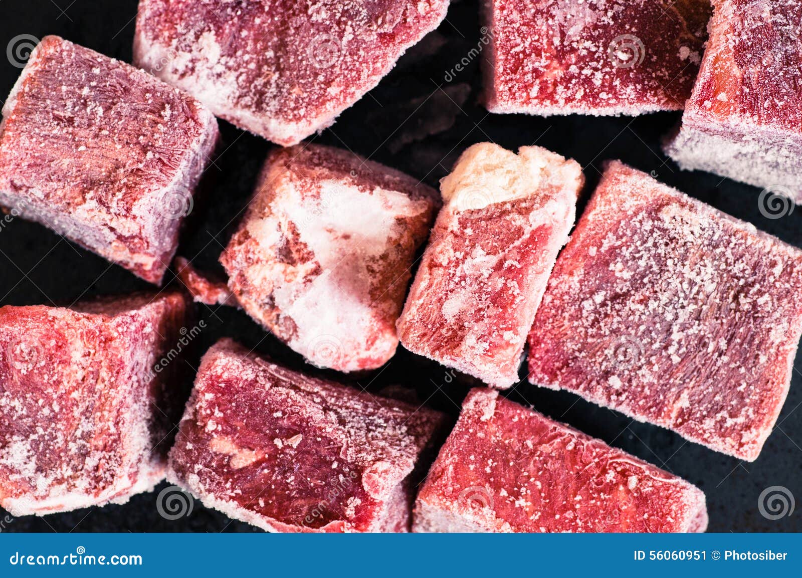 Frozen Beef Slices Top View Stock Image - Image of meat, frozen: 56060951