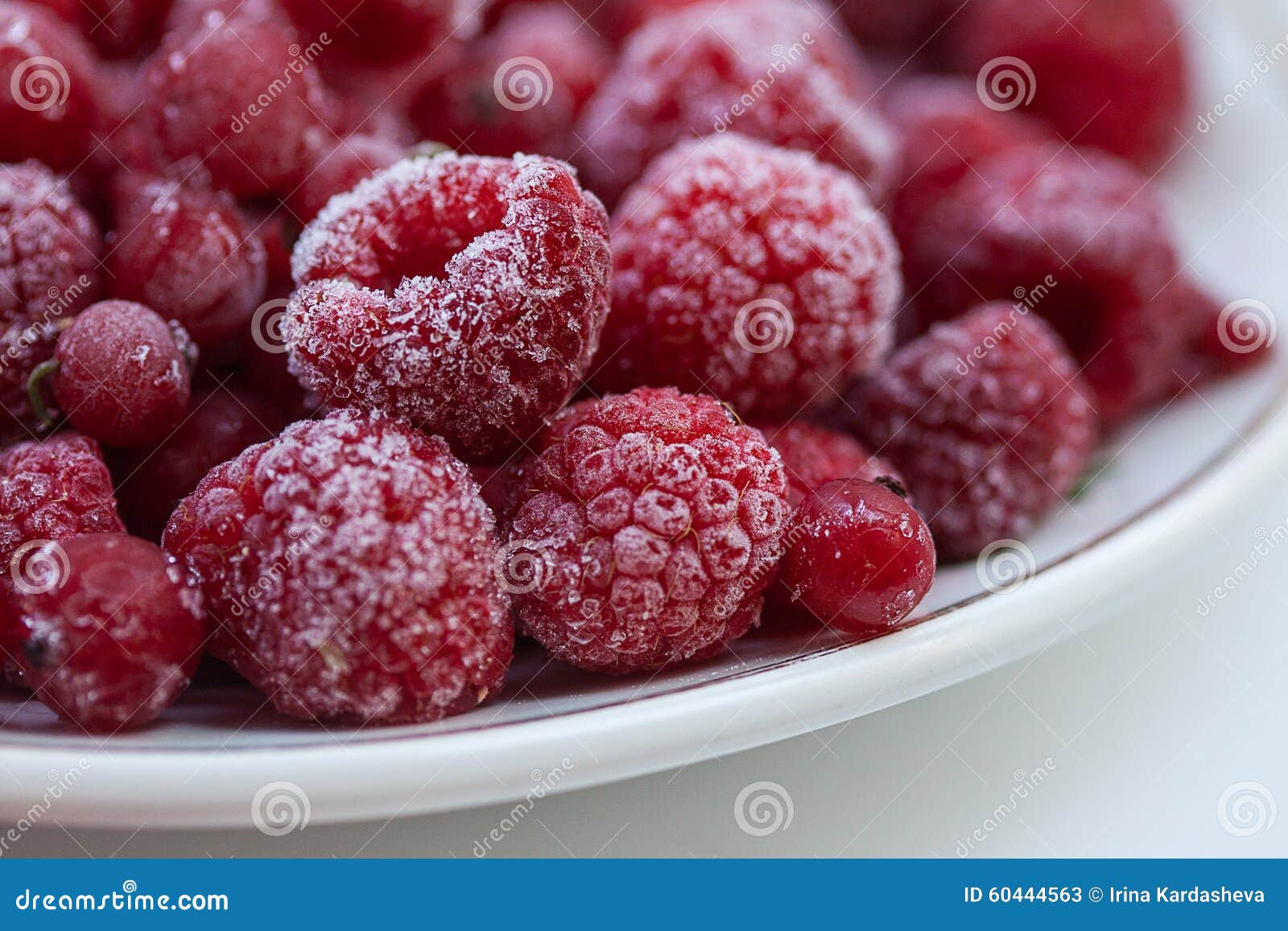 Frozen Berry Red Currants and Raspberries Stock Image - Image of ...