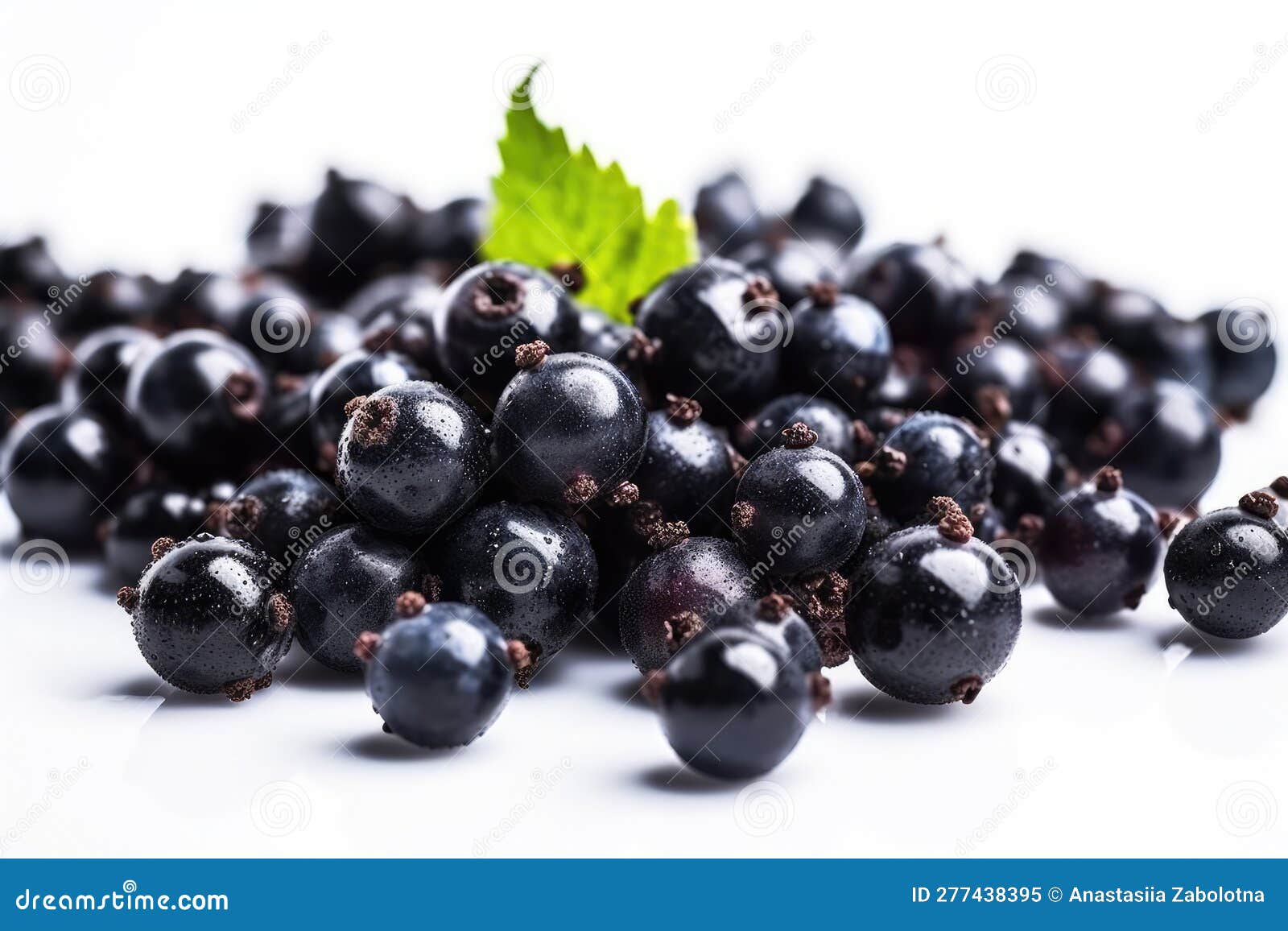 Frozen Black Currants on White Background. Generative AI Stock ...