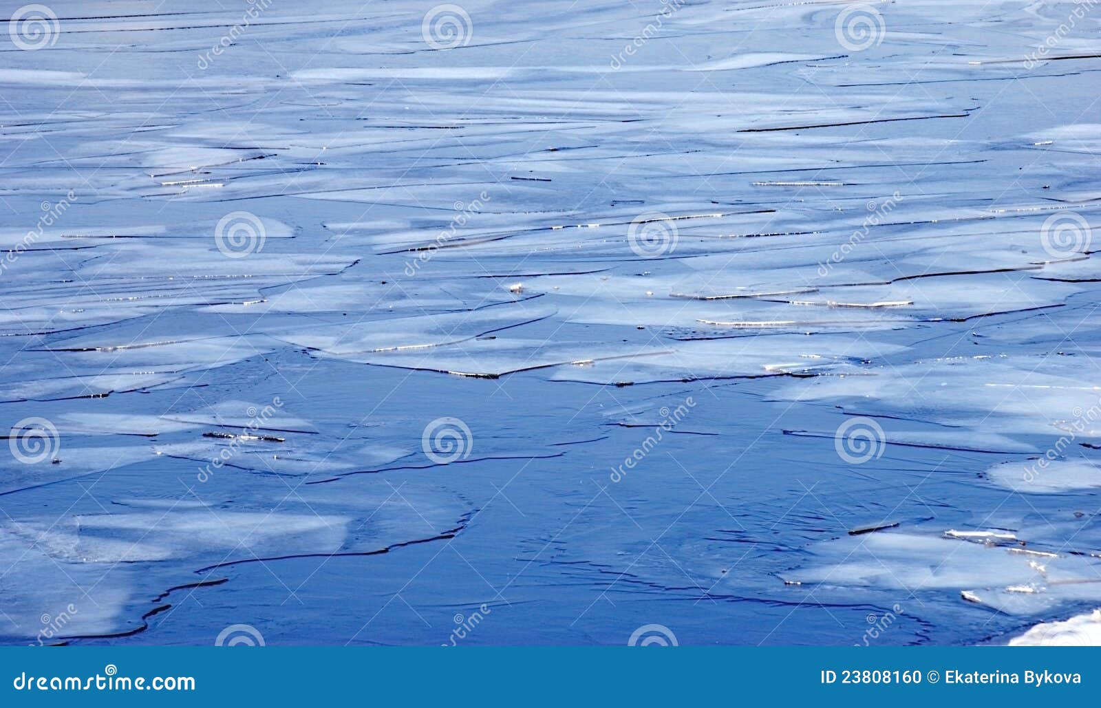 Frozen Blue Water with Snow Stock Photo - Image of blue, ocean: 23808160