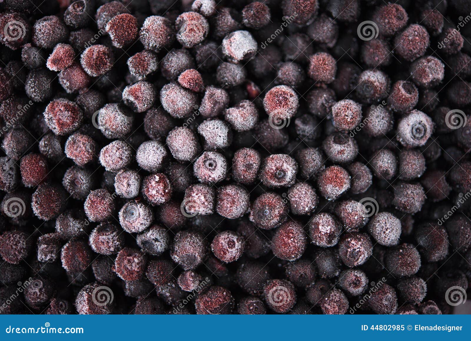 Frozen Blueberry And Raspberry In Ice Cubes On White Background Stock ...