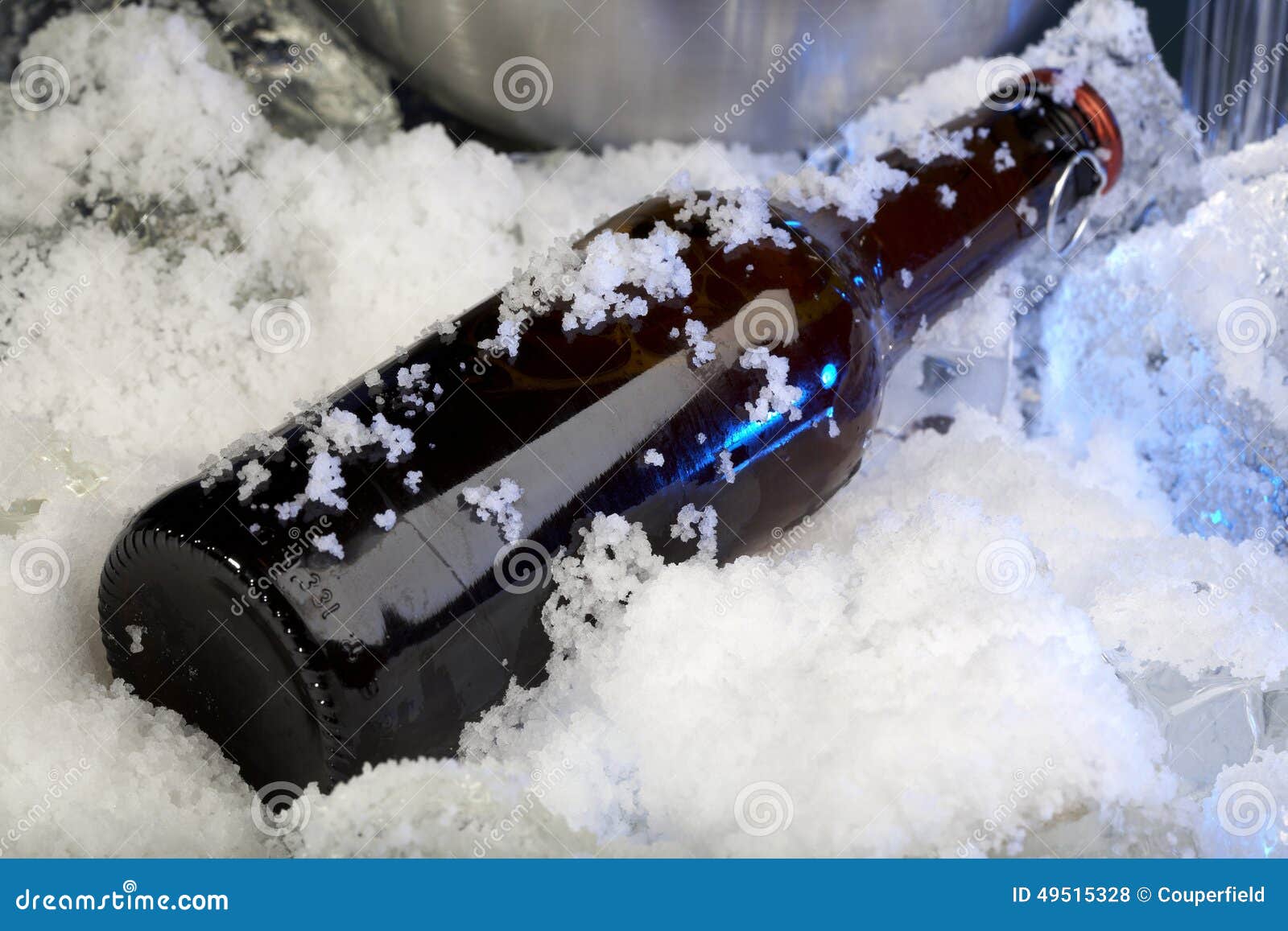 Frozen bottle of beer stock photo. Image of alcoholic - 49515328