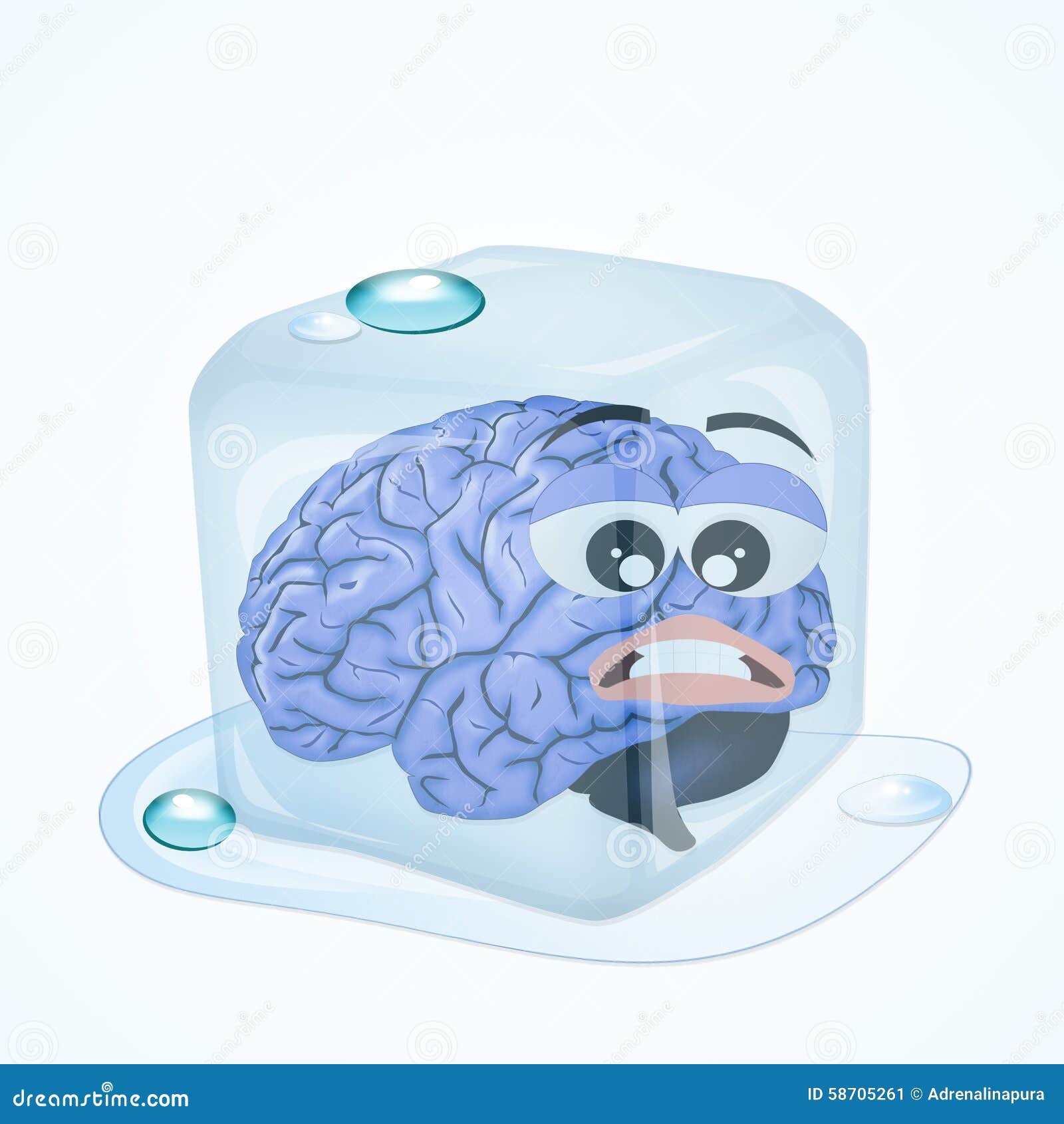 Frozen brain stock illustration. Illustration of neurobiology - 58705261