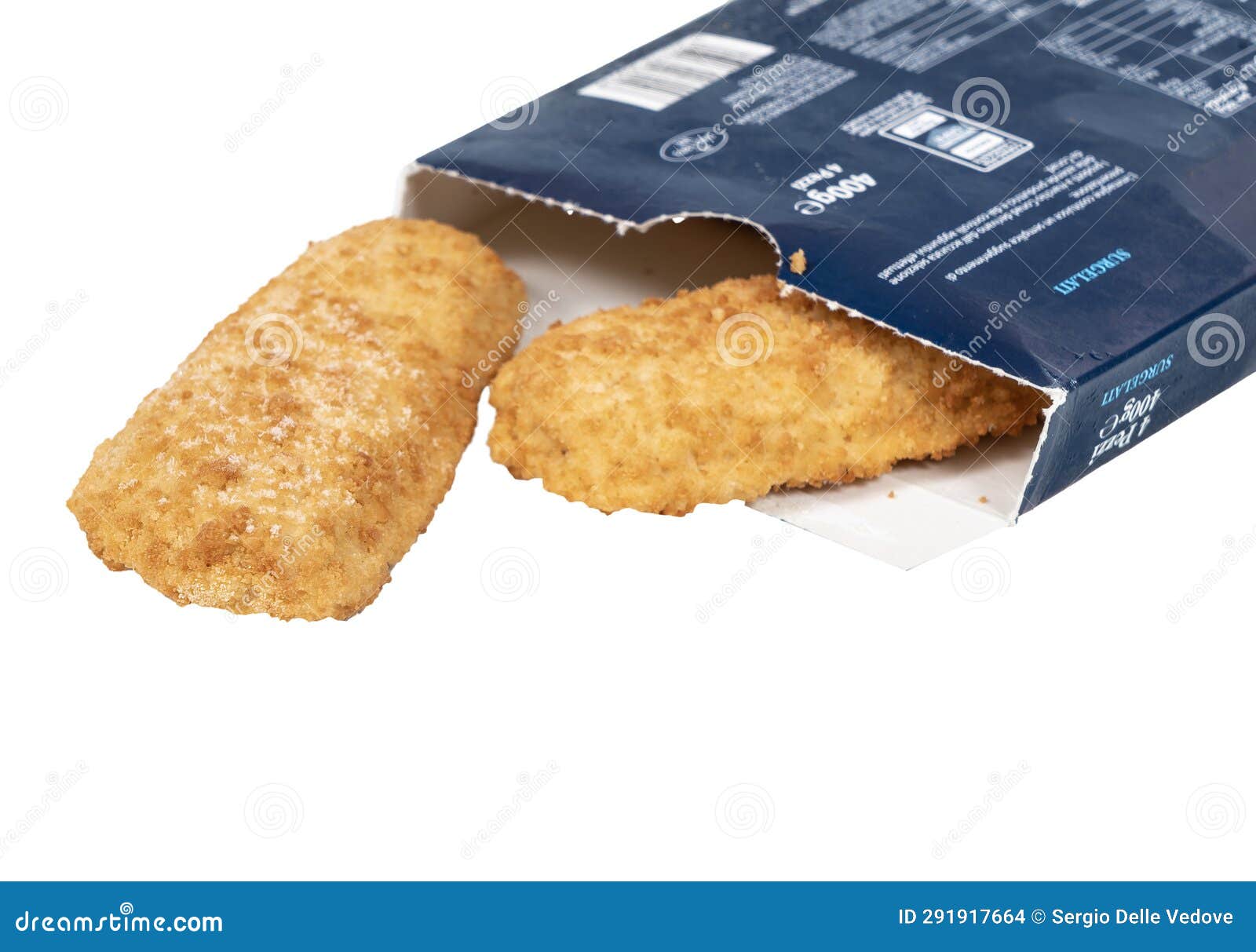 Frozen breaded fish stock photo. Image of delicious - 291917664