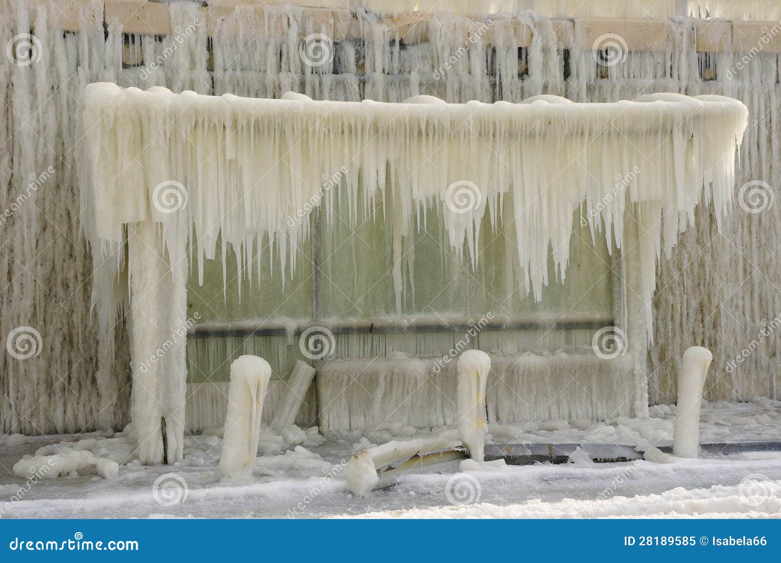 Frozen Stop Sign Vertical Royalty-Free Stock Photography ...