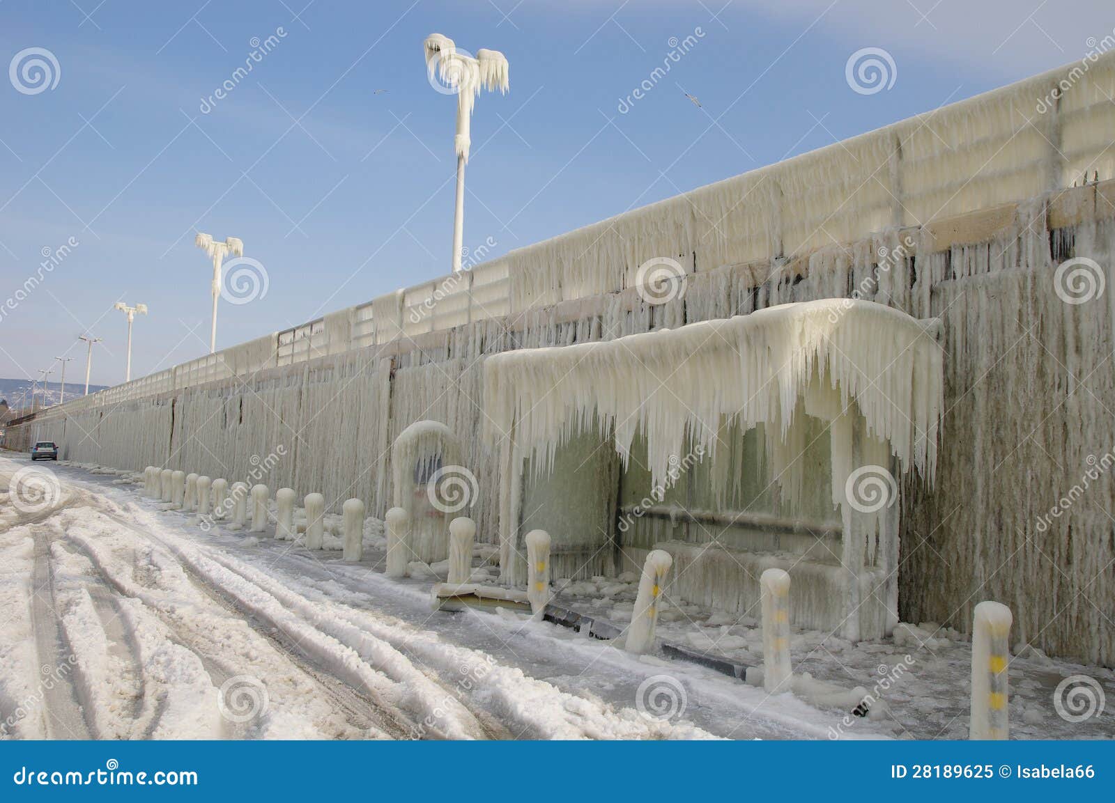 Frozen Stop Sign Vertical Royalty-Free Stock Photography ...