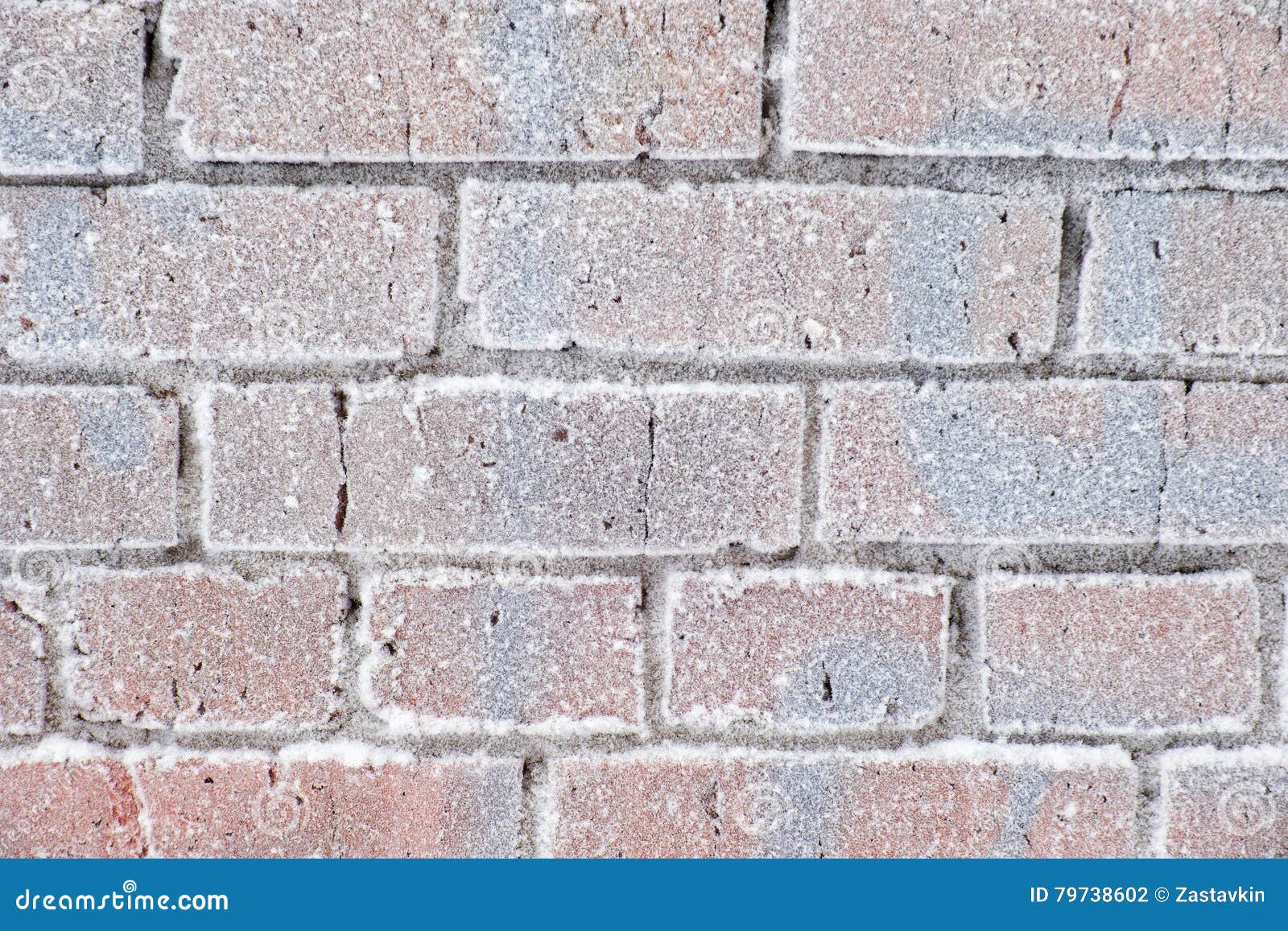 Frozen Brick Wall Covered by Hoarfrost Stock Photo - Image of hoar ...