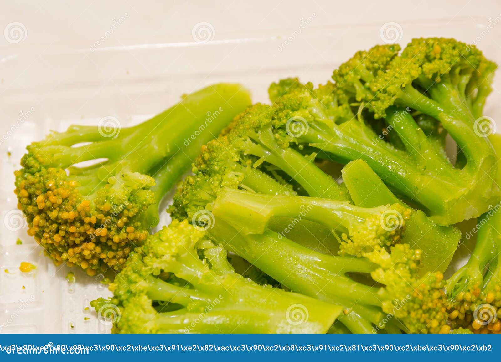 Frozen Broccoli. Broccoli in the Ice. Broccoli from the Freezer Stock ...