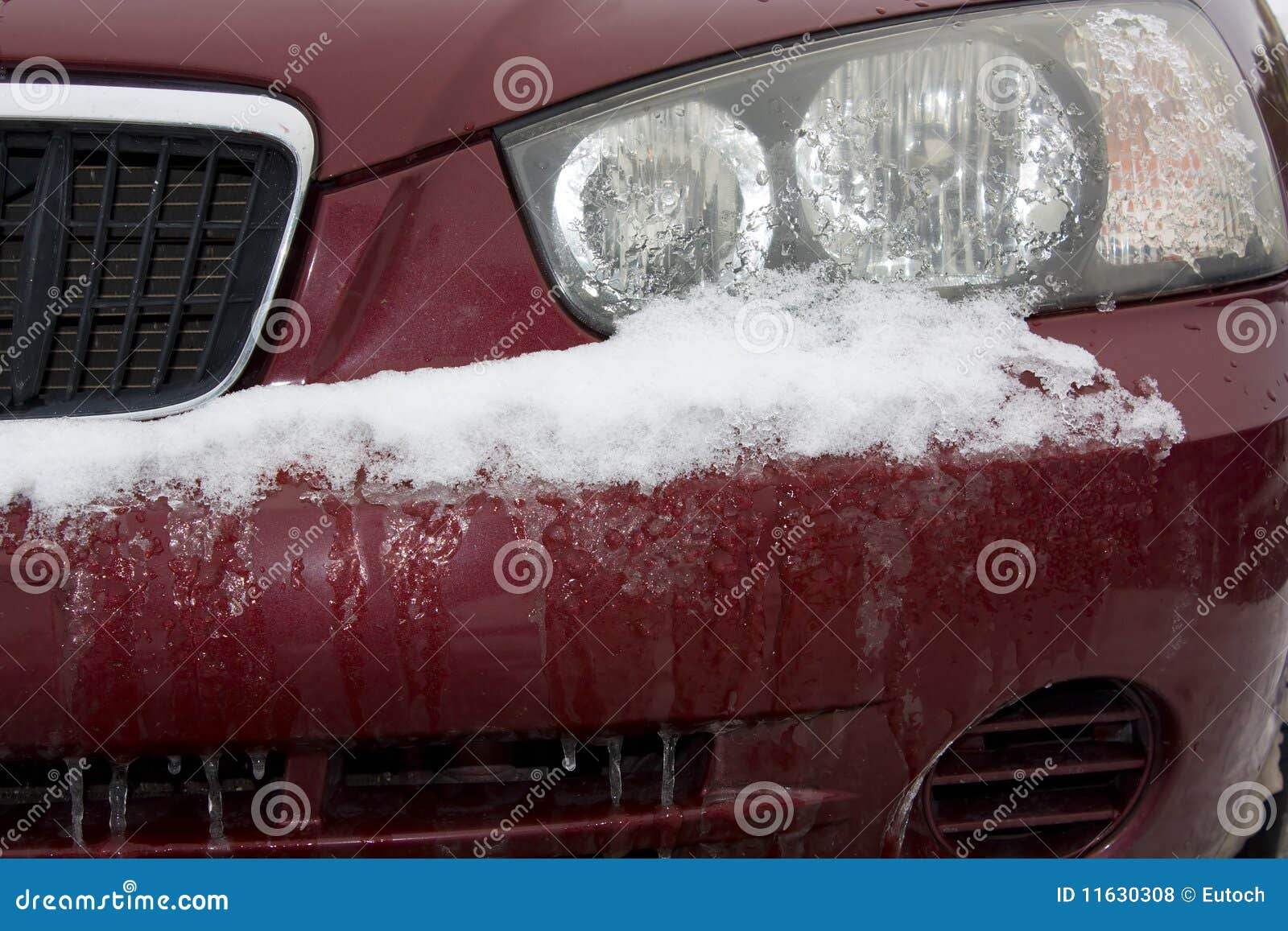 Frozen Car stock photo. Image of headlights, nature, color - 11630308