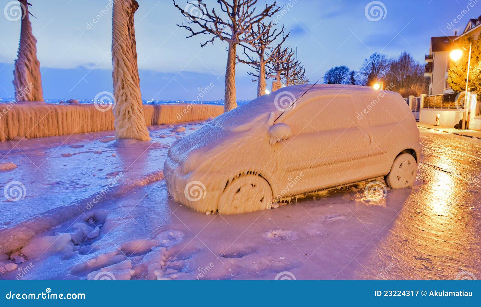 Frozen Car stock image. Image of formed, frozen, landscape - 23224317