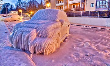 Frozen Car stock image. Image of bench, light, frost - 23224367