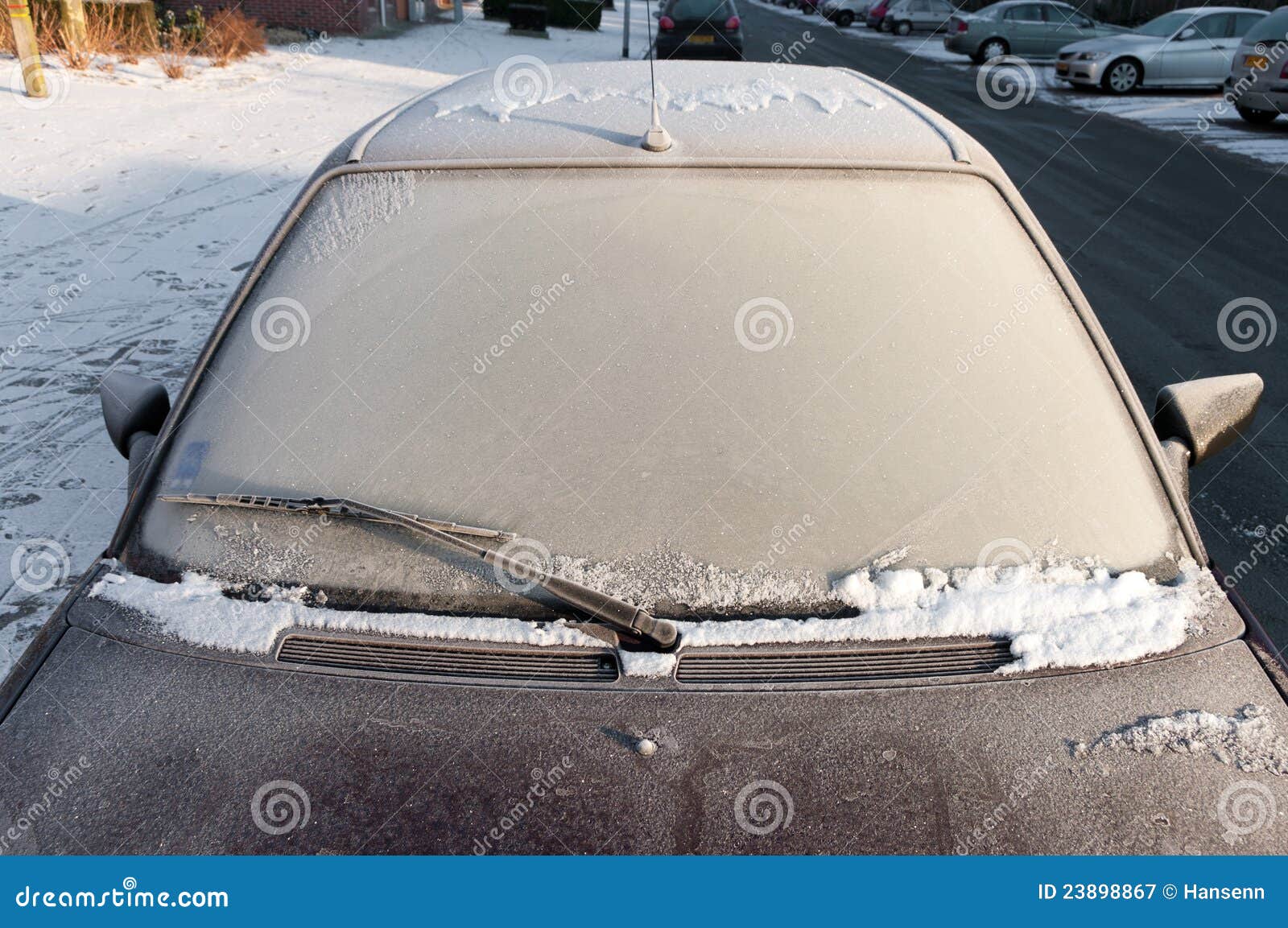 Frozen car stock image. Image of transportation, frozen - 23898867