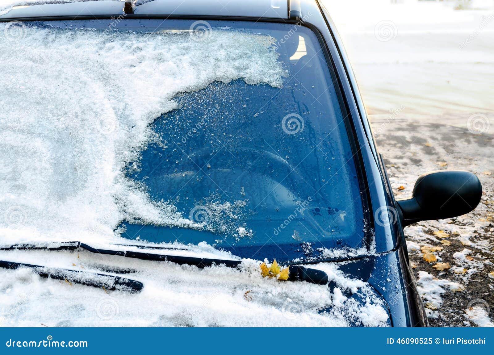 Frozen car stock image. Image of auto, frozen, blue, frosted - 46090525