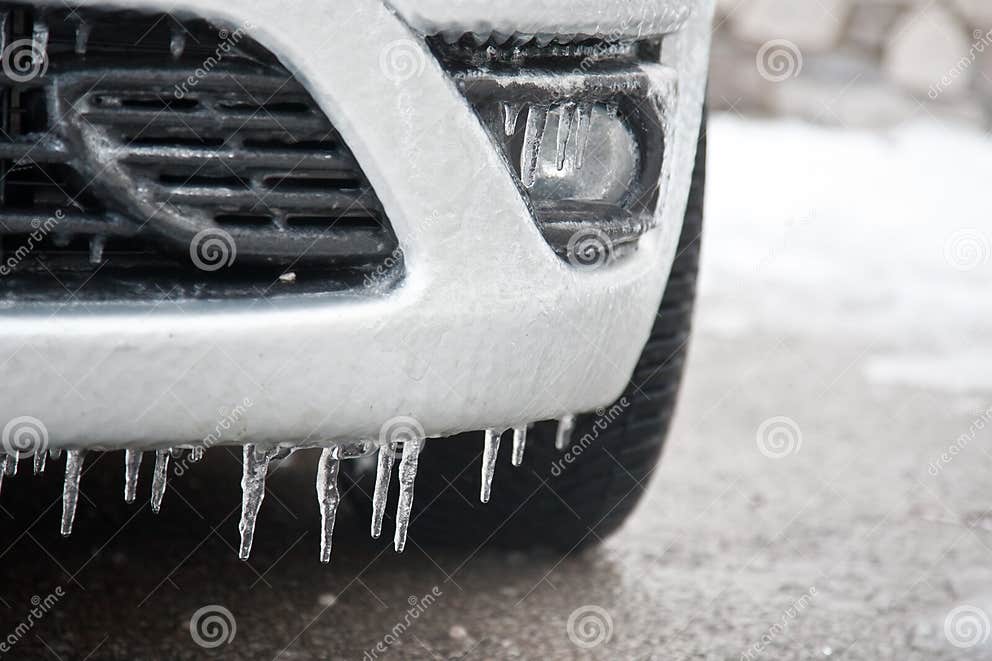 Frozen car detail stock photo. Image of season, snowstorm - 21127326