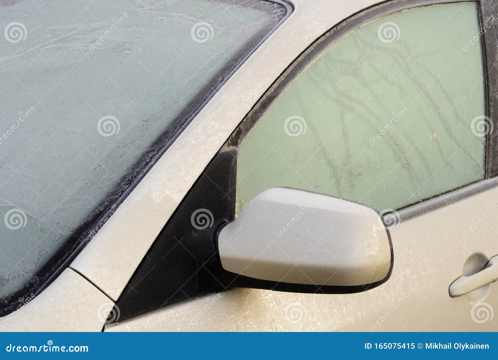 Frozen Car Windshield and in Winter Stock Image - Image of frozen ...