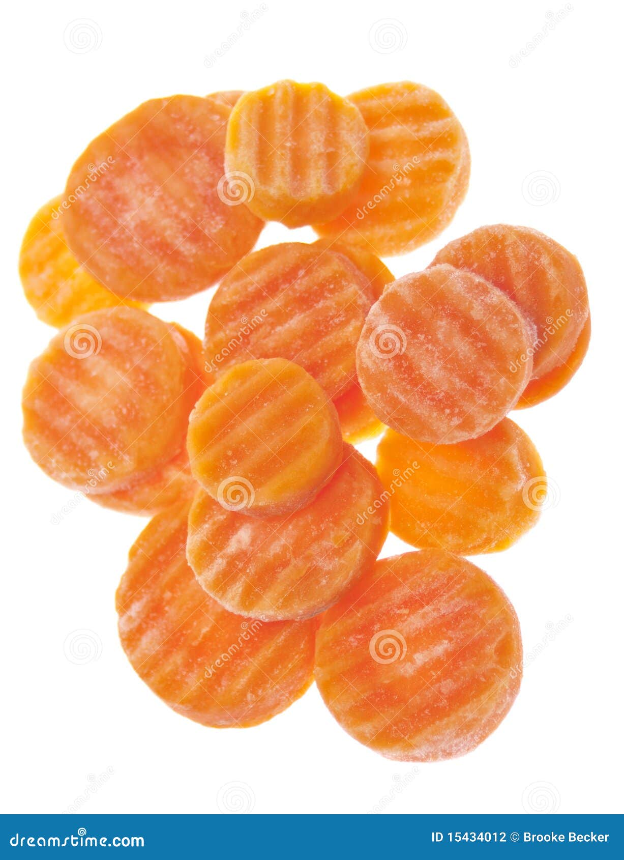 Frozen Carrot Slices stock photo. Image of white, conceptual - 15434012