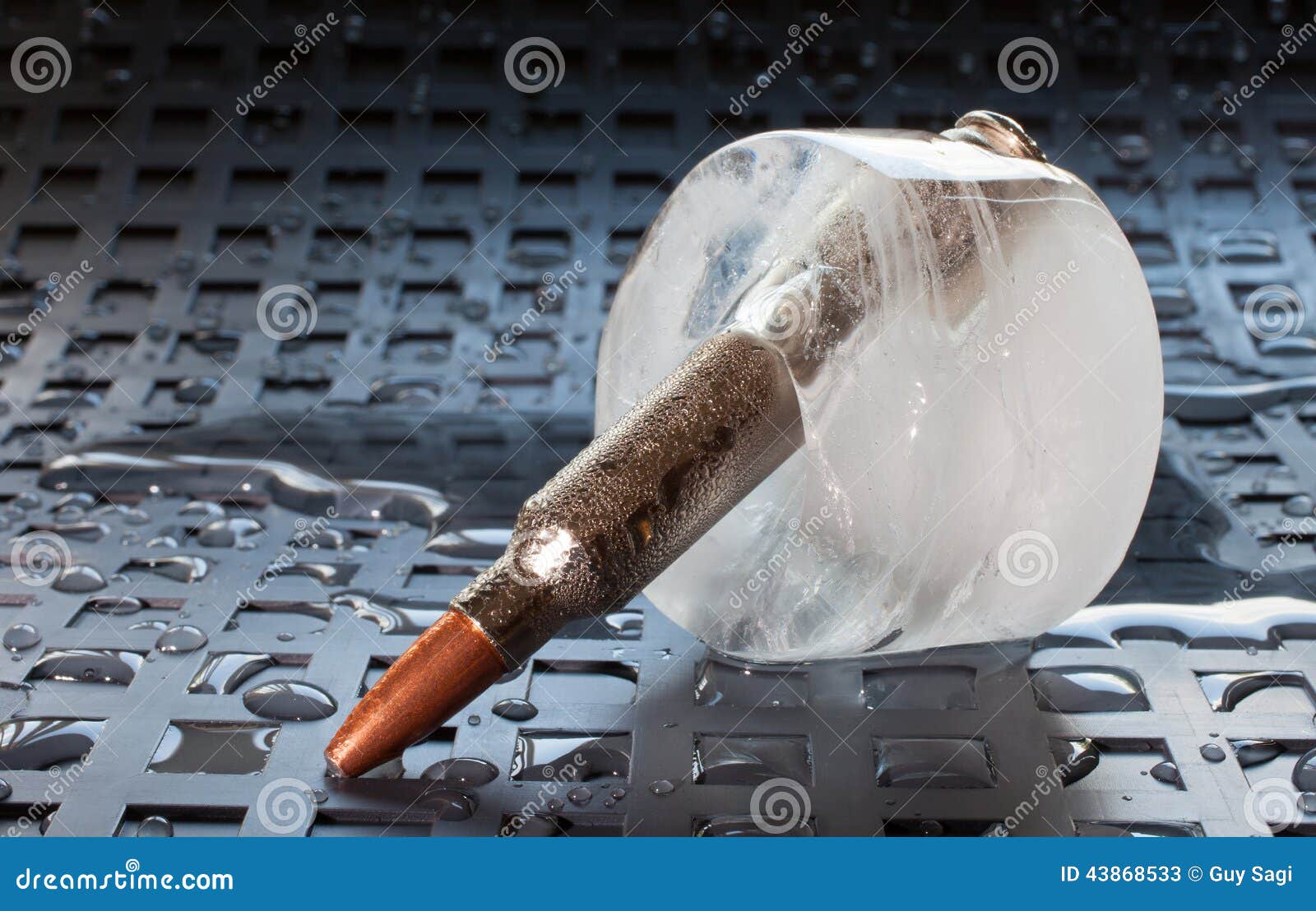 Frozen cartridge stock image. Image of silver, melting - 43868533