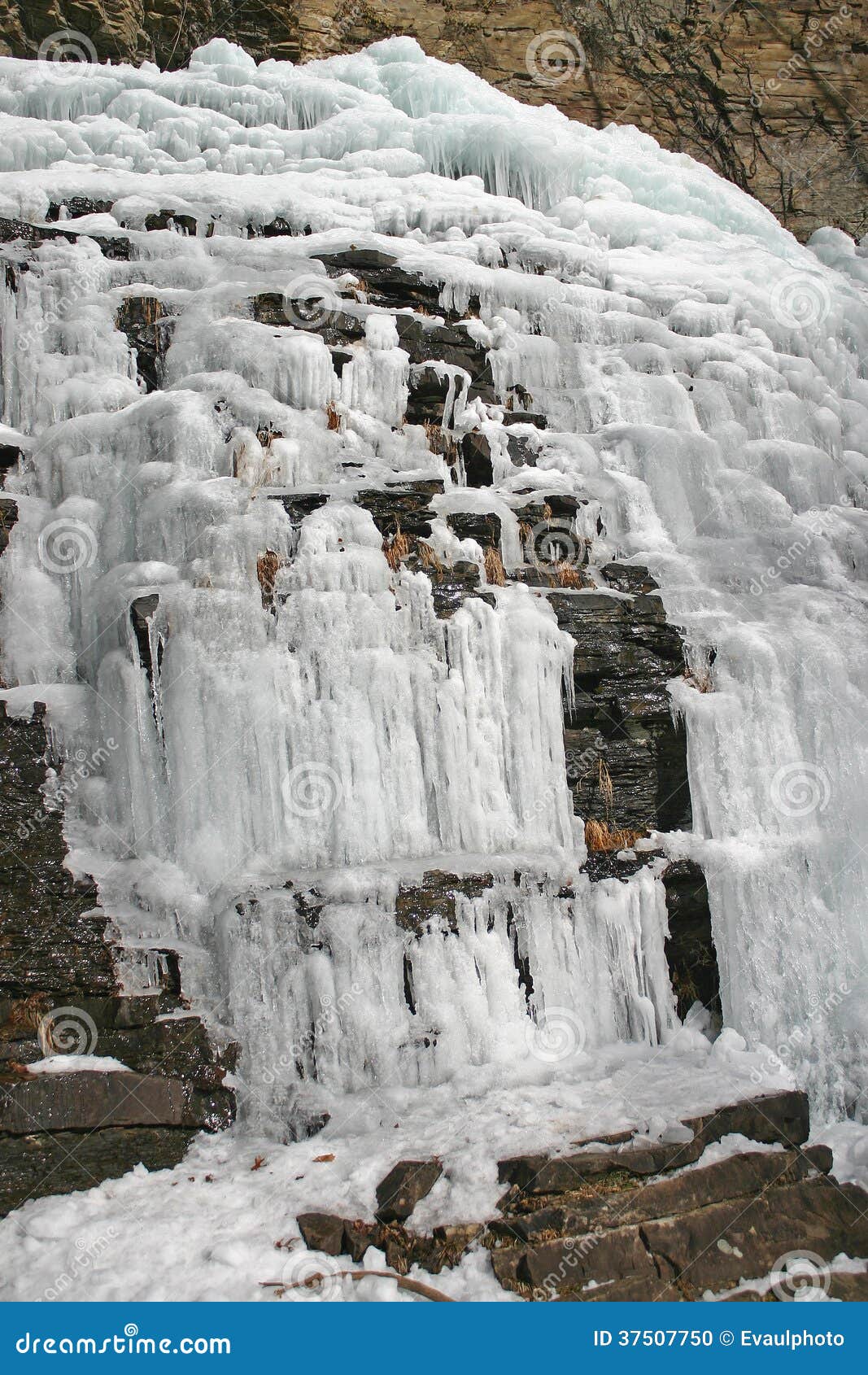 Frozen Cascade stock photo. Image of stream, cascade - 37507750