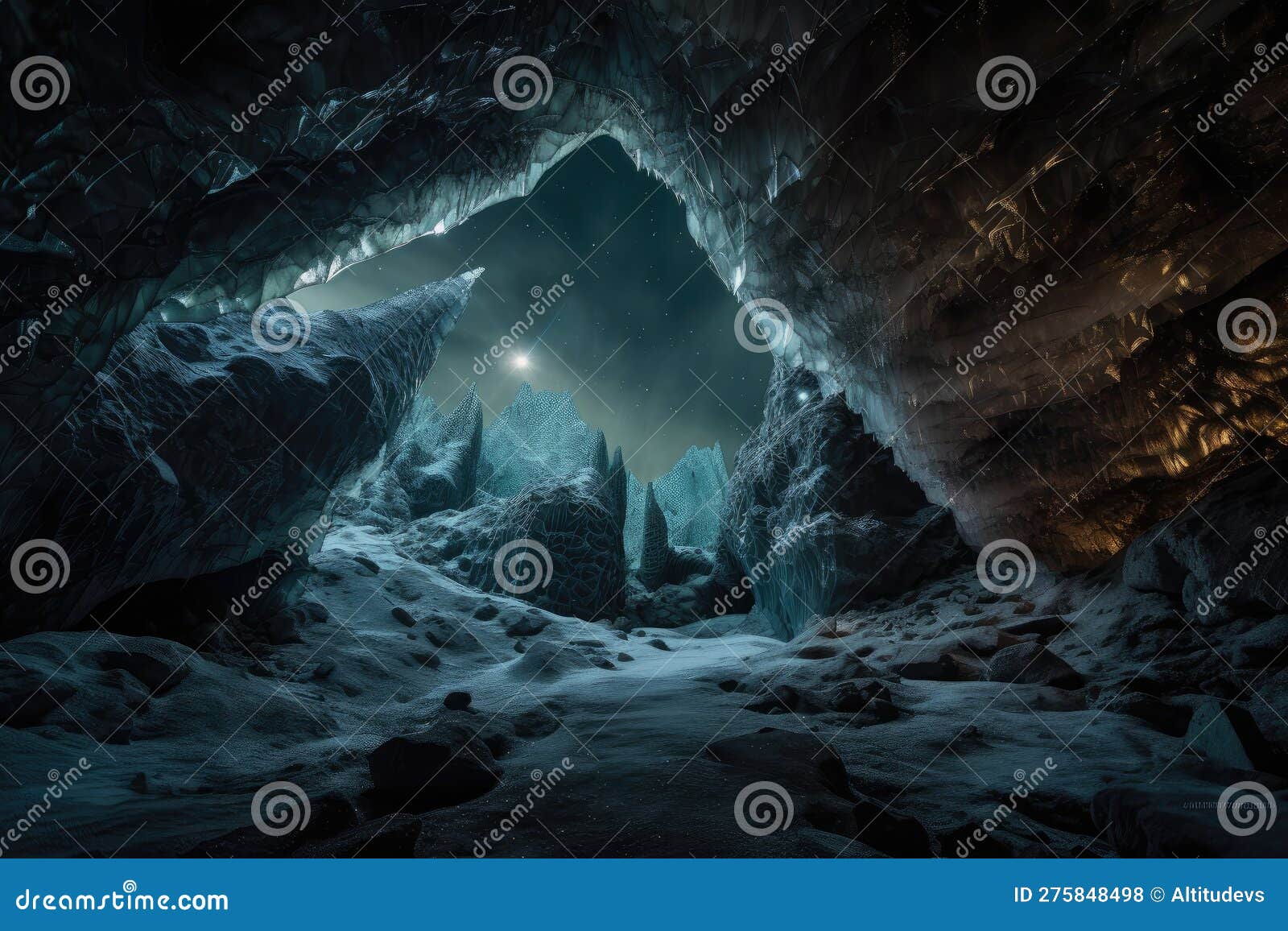 Frozen Cavern, with View of Distant Star Field, and a Glimpse of the ...