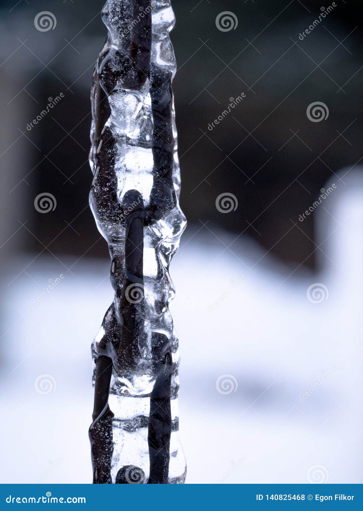 Frozen chain stock photo. Image of blue, dark, frozen - 140825468