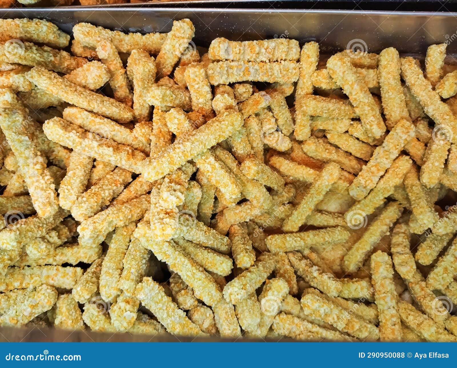 Frozen Chicken Nugget Stick. Top View Stock Photo - Image of plant ...