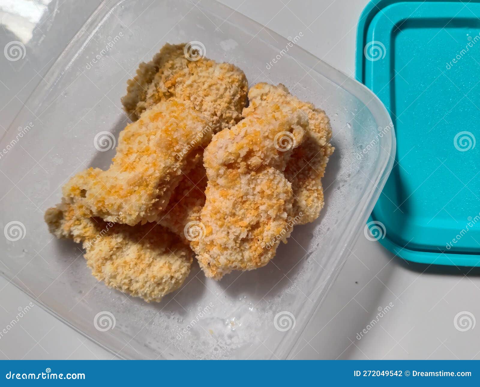 Frozen Chicken Nuggets in a Container Stock Photo - Image of frozen ...