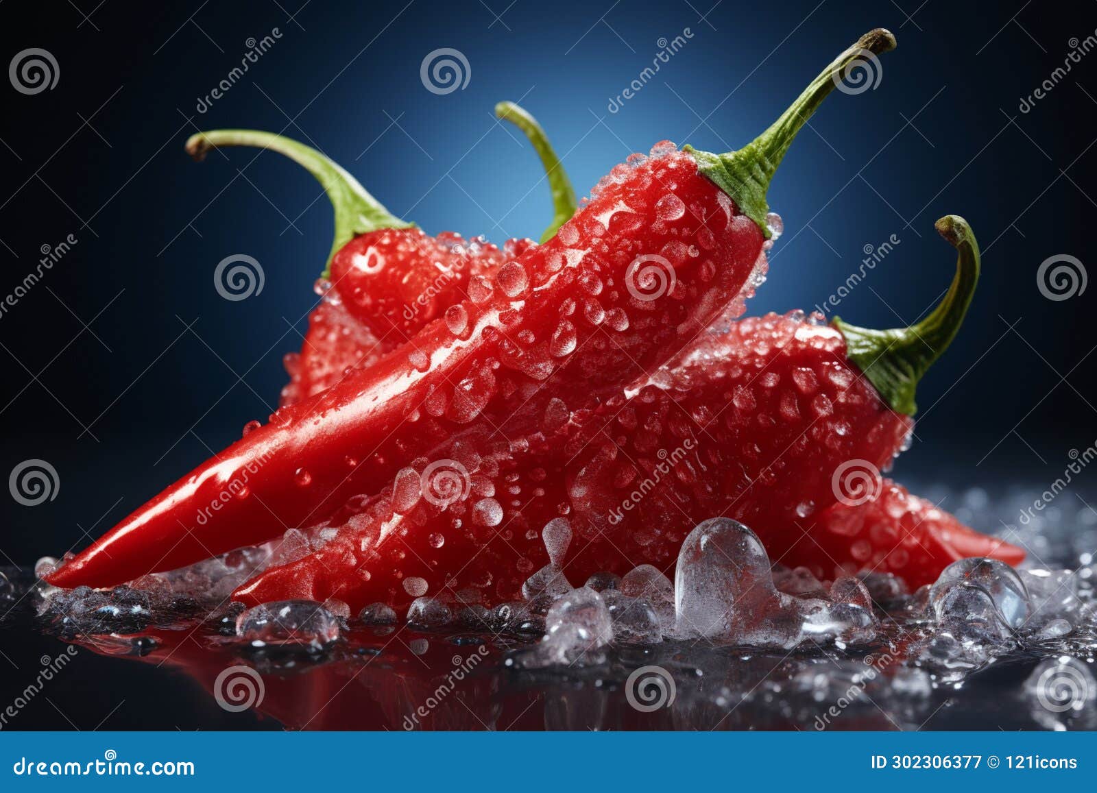 Frozen Chilli stock illustration. Illustration of colours - 302306377