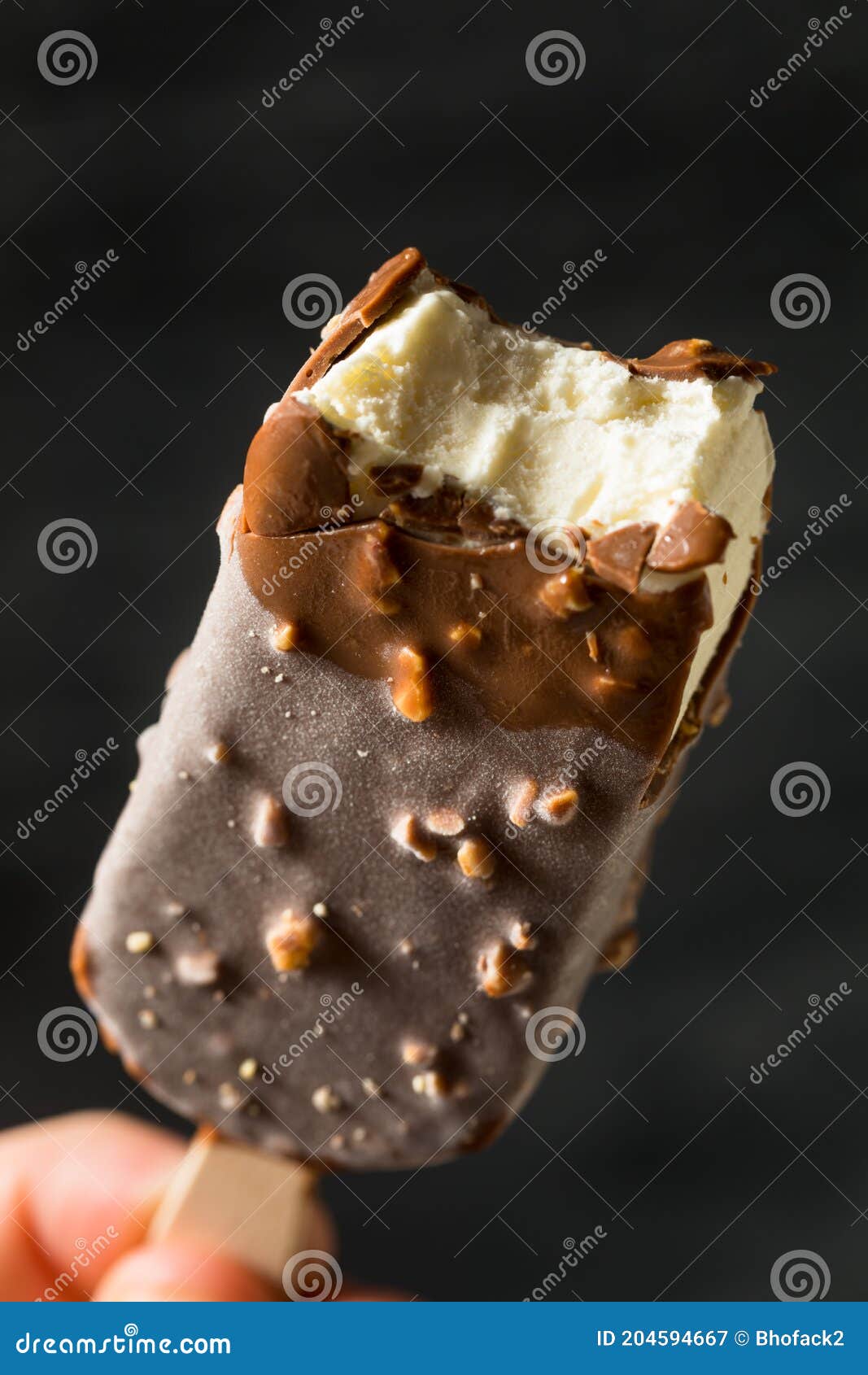 Frozen Chocolate Covered Ice Cream Bars Stock Image - Image of classic ...