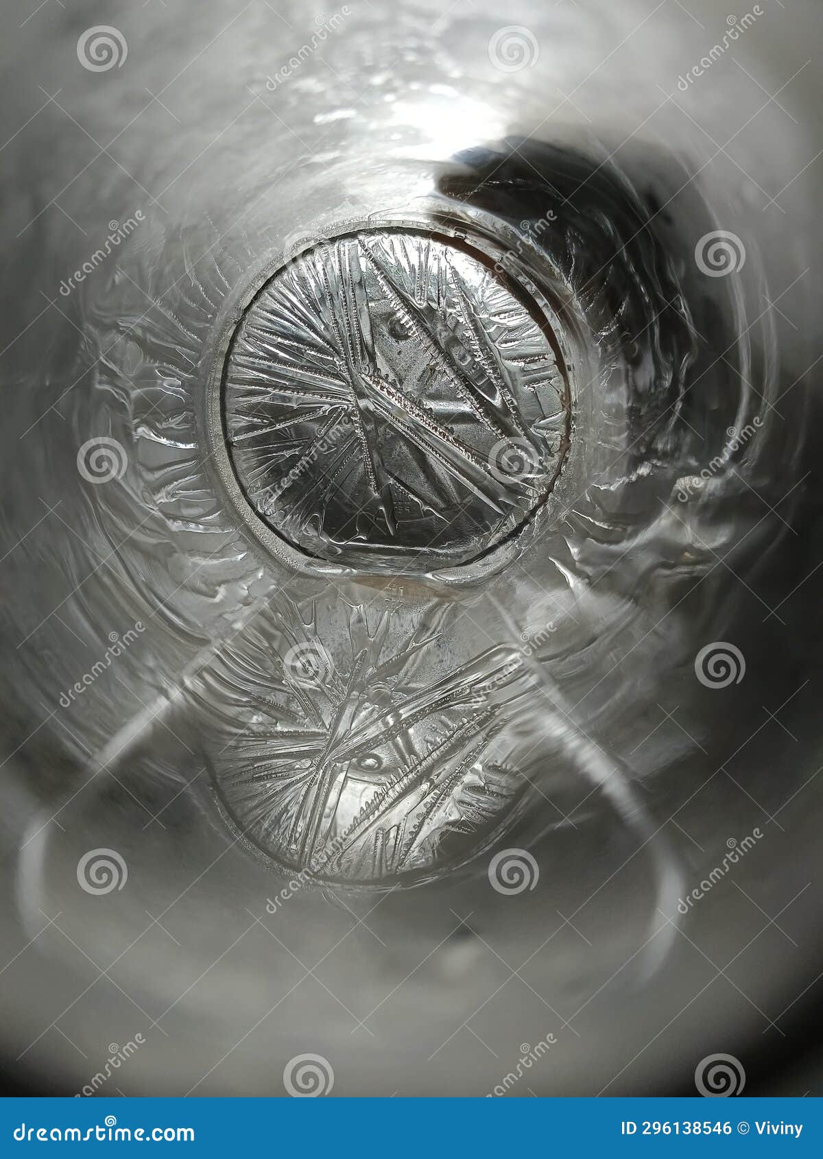 Frozen Chrystal Ice in a Drinking Water Stock Photo - Image of white ...