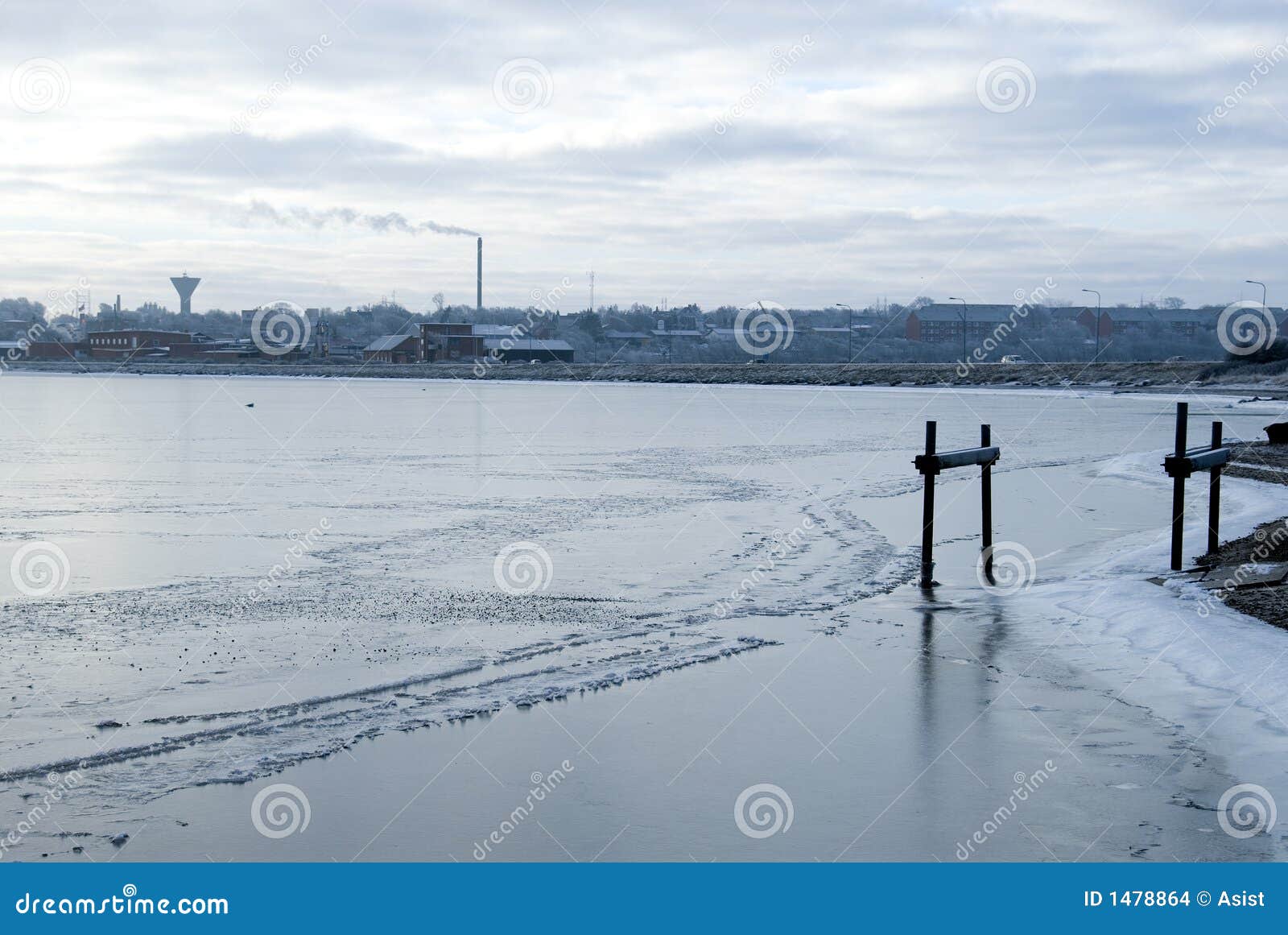 Frozen city stock photo. Image of cold, hoar, fjord, denmark - 1478864