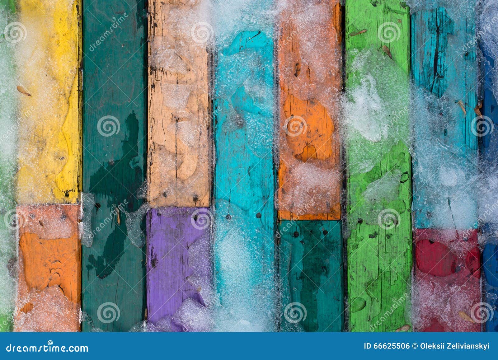 Frozen colorful floor stock photo. Image of weathered - 66625506