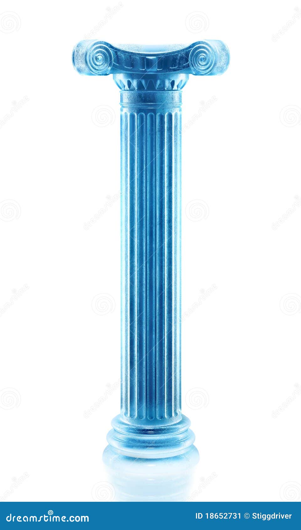 Frozen column sculpture stock illustration. Illustration of marble ...