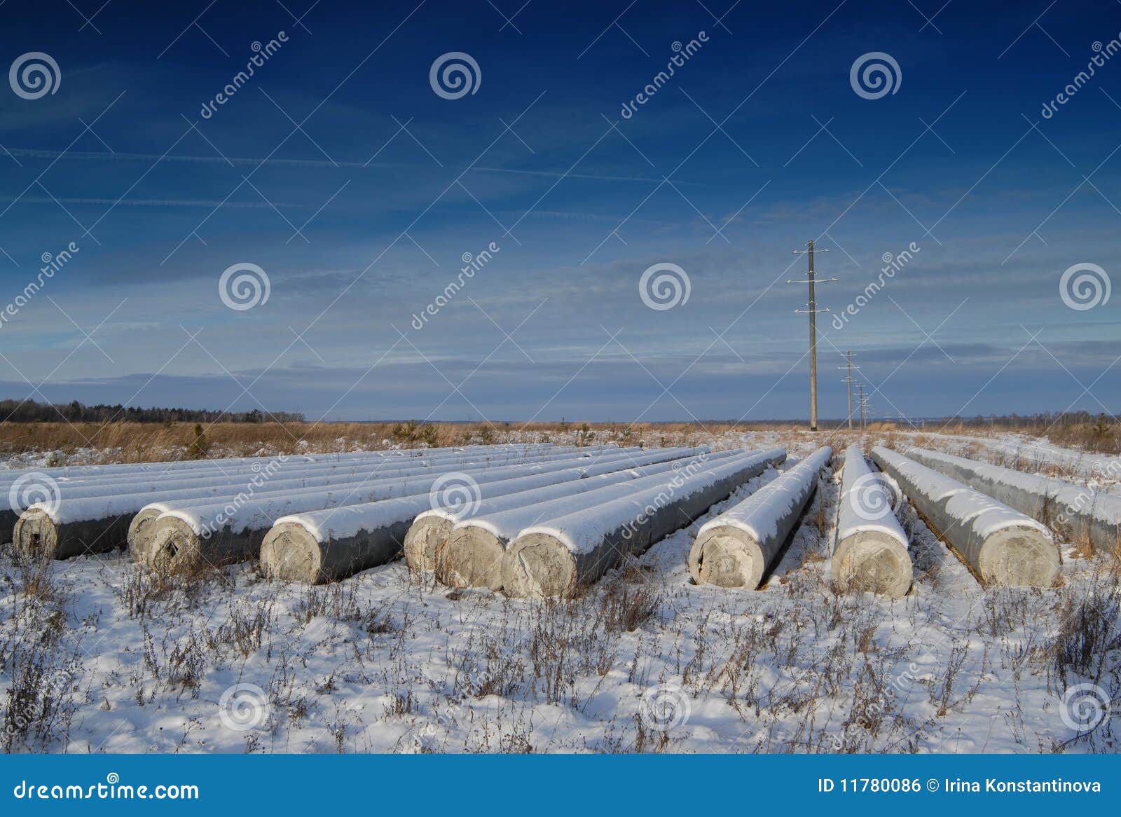 Frozen construction stock photo. Image of concrete, rural - 11780086