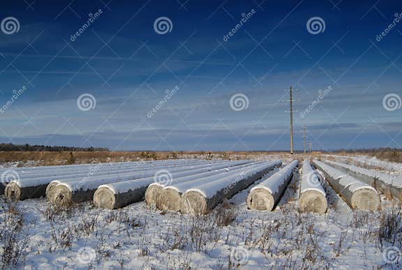 Frozen construction stock photo. Image of concrete, rural - 11780086