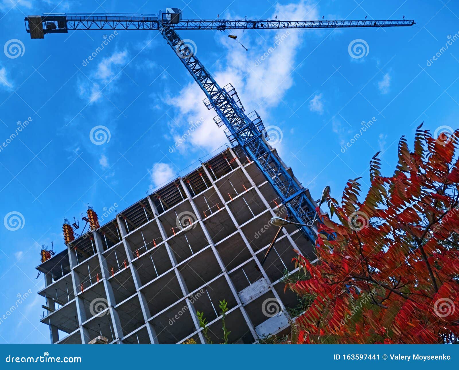 Frozen construction stock image. Image of construction - 163597441
