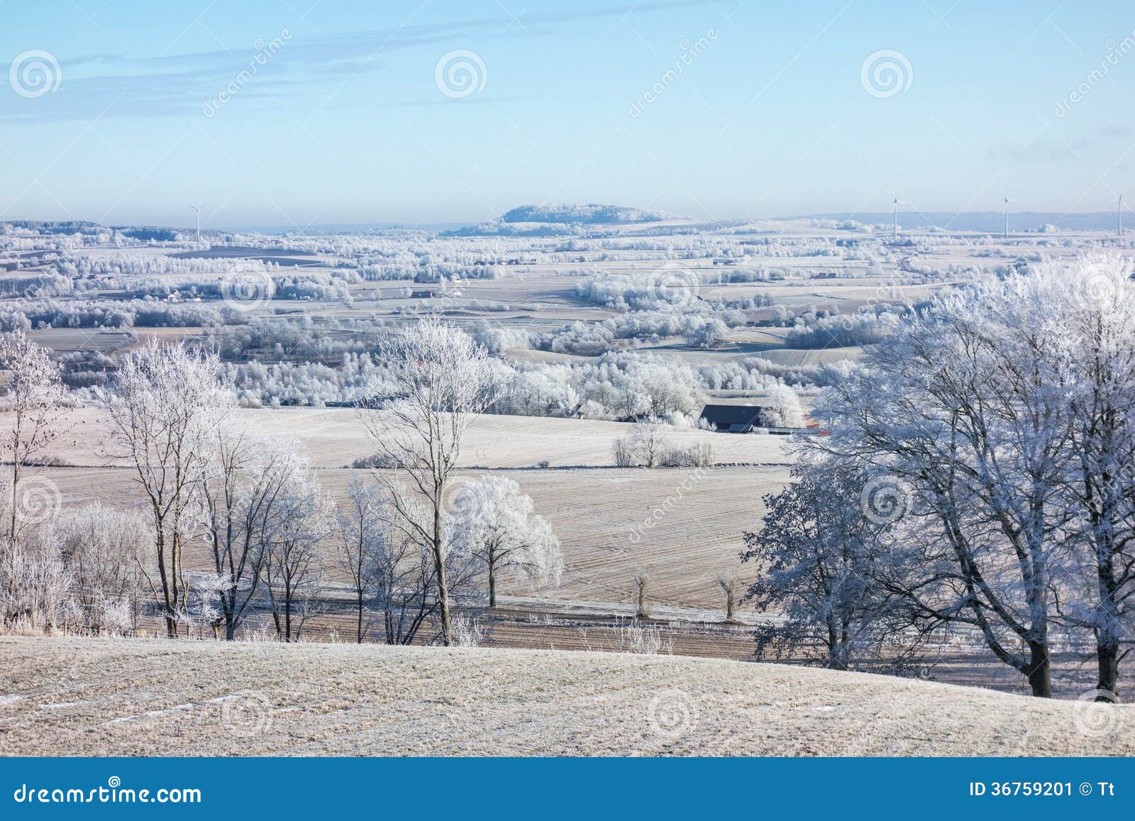 Frozen countryside stock image. Image of rolling, angle - 36759201