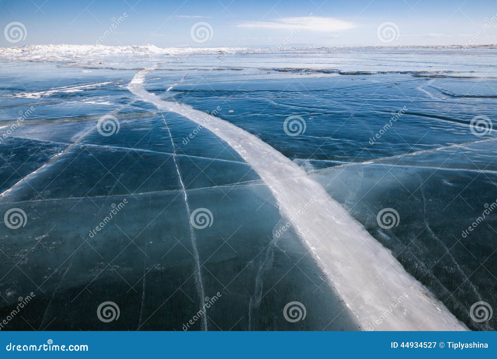 Frozen crack ice stock image. Image of frozen, baikal - 44934527