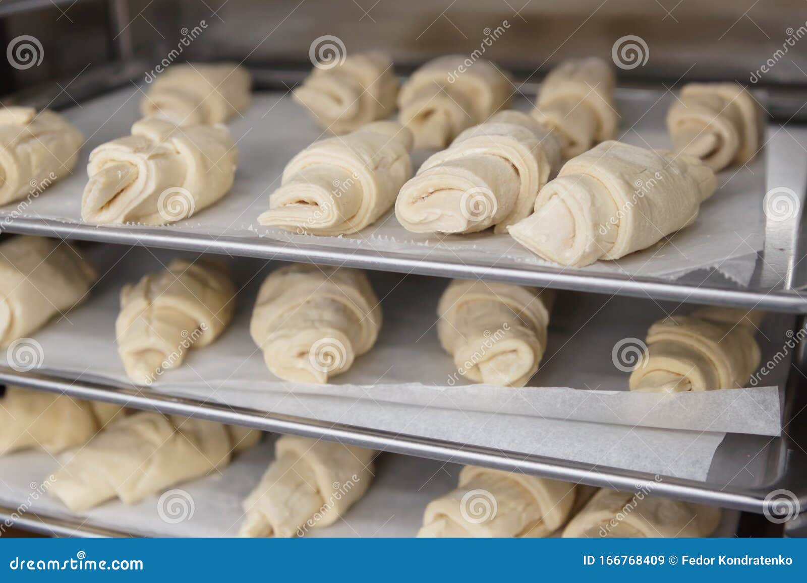 Frozen Croissants in Proofing Chamber Stock Image - Image of kitchen ...