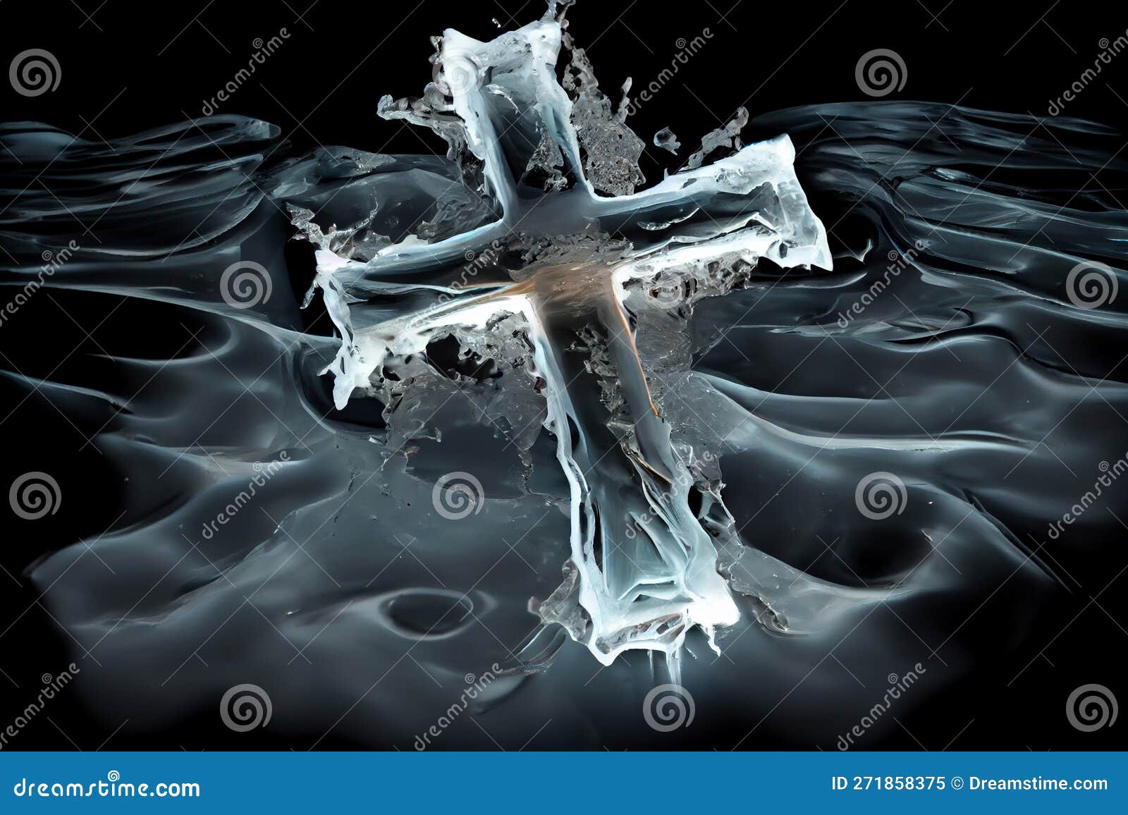 Frozen Cross Stock Photography | CartoonDealer.com #12725408