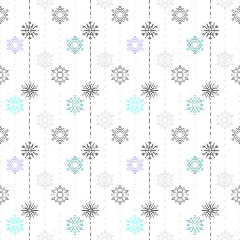 Frozen Crystal Snowflake Basic Vertical Line Seamless Pattern Texture ...