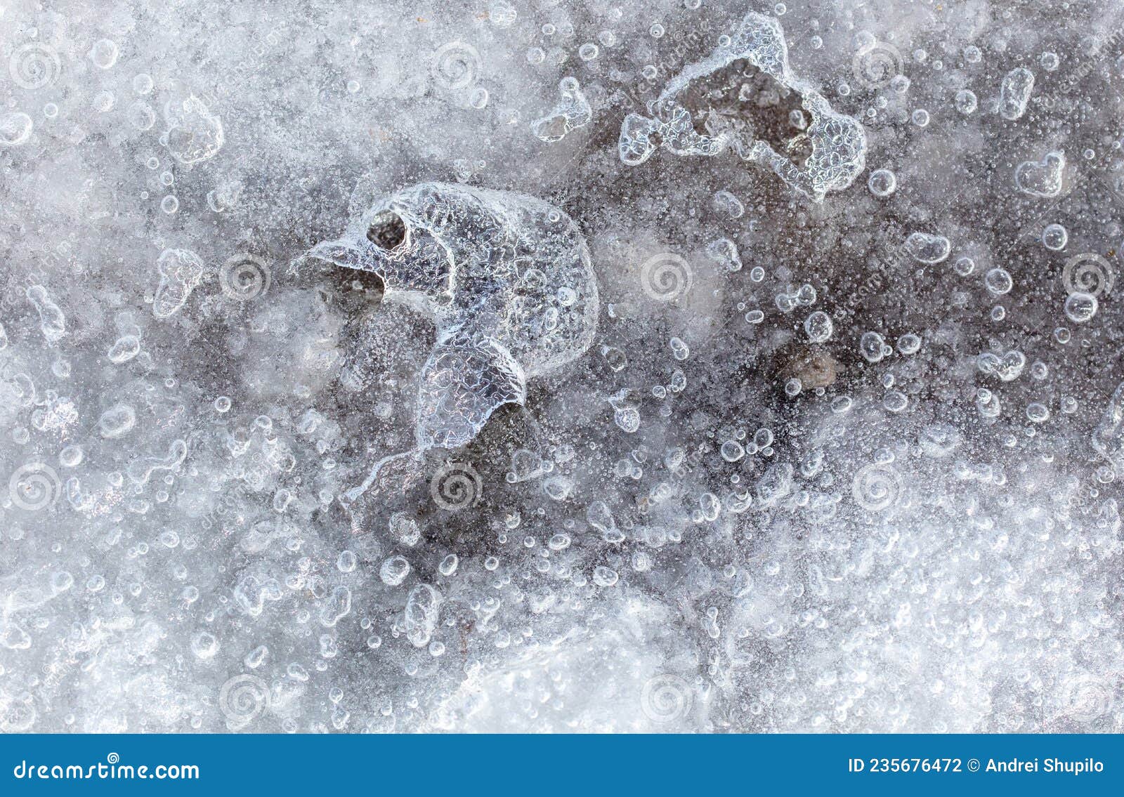 Frozen Crystals of Snow and Ice As an Abstract Background. Stock Photo ...