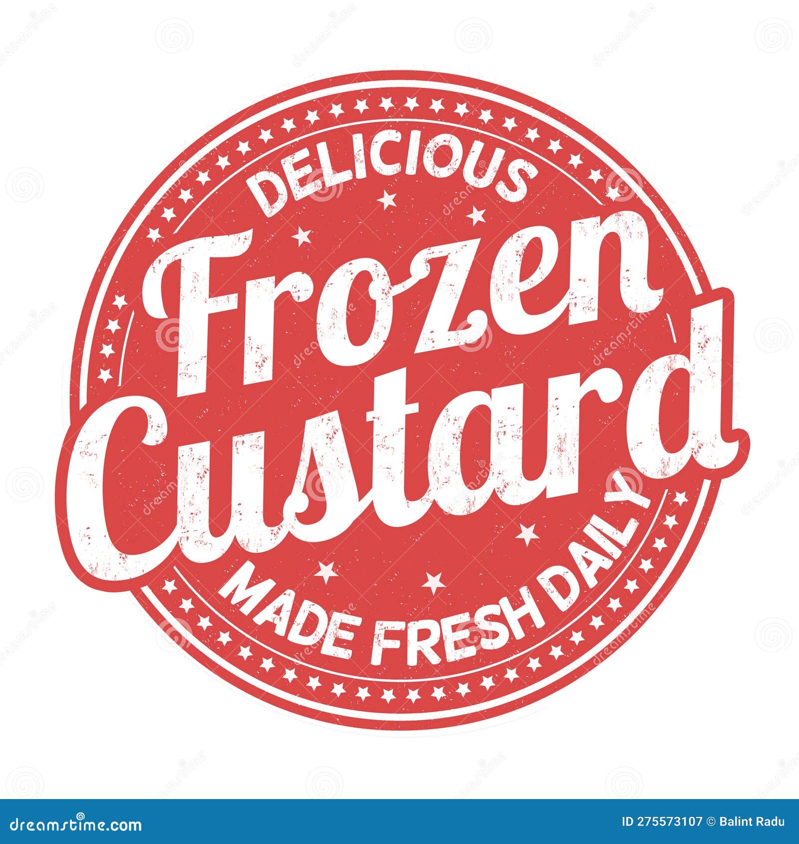 Frozen Custard Grunge Rubber Stamp Stock Vector - Illustration of ...